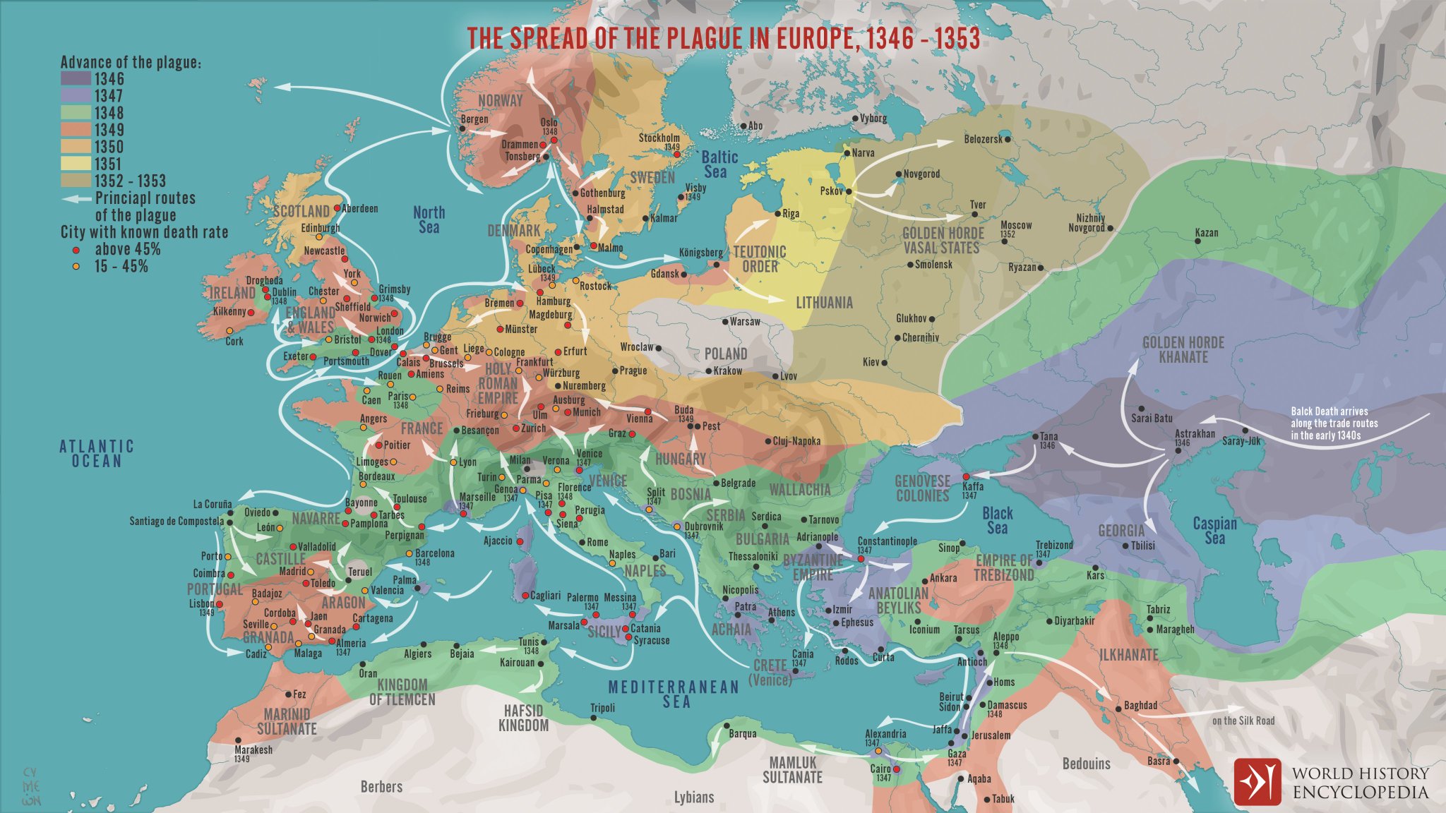 Black Death Plague Map