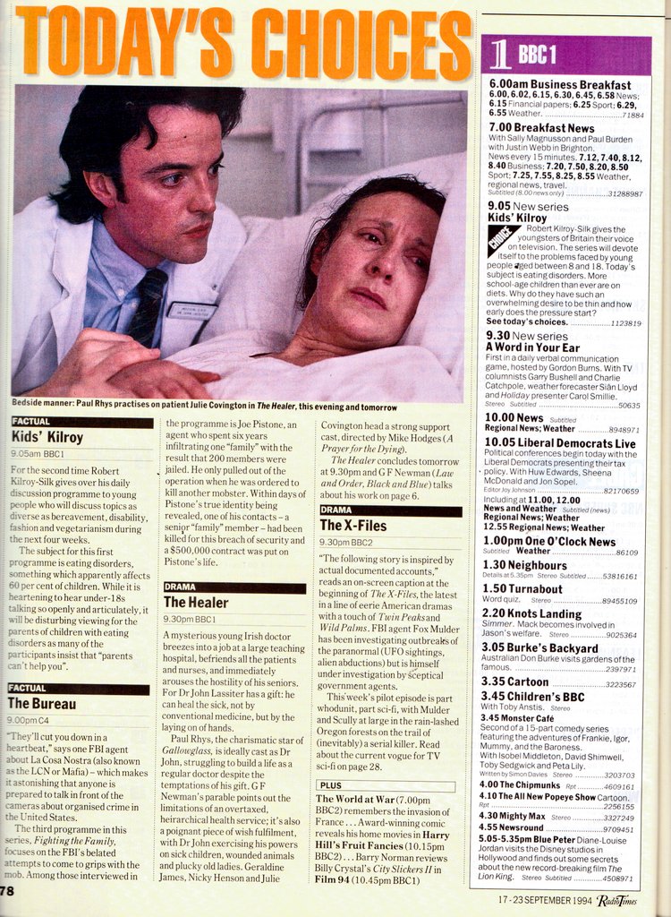 Graeme Wood on Twitter: "TV📺19/9/94 ITV 4.25:Transylvania Pet Shop 4.50:How 2 5.10:A Country ...