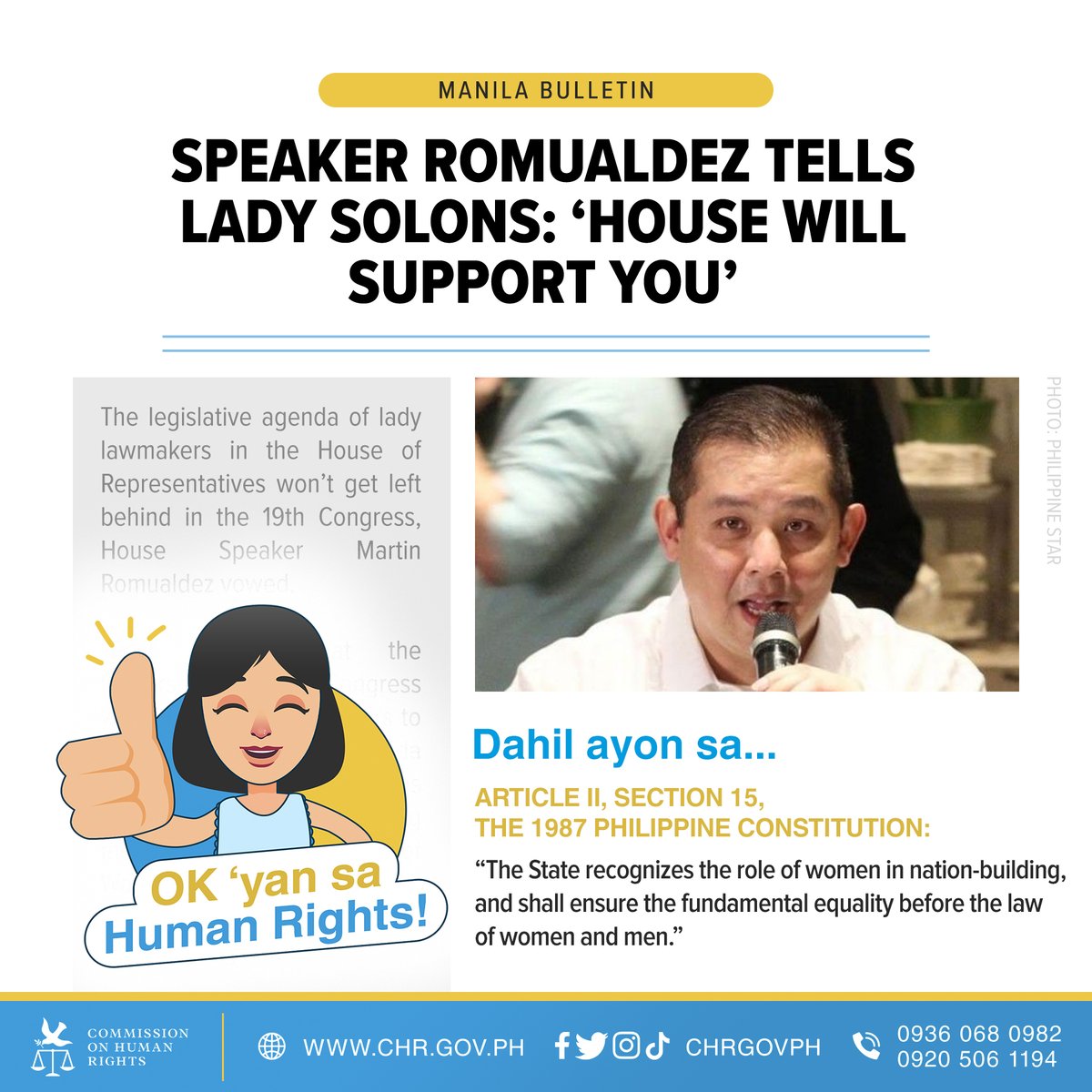 CHR Philippines on Twitter: "The legislative agenda of lady lawmakers in the House of ...