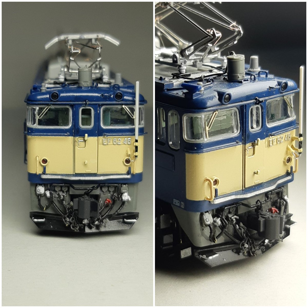 WIPE（ワイプ） on Twitter: "おはようございます☁️Kato 3058-4 EF62 後期形 JR仕様をベースに14系急行能登を牽引させるのに精密加工しました。全検明けピカピカ ...