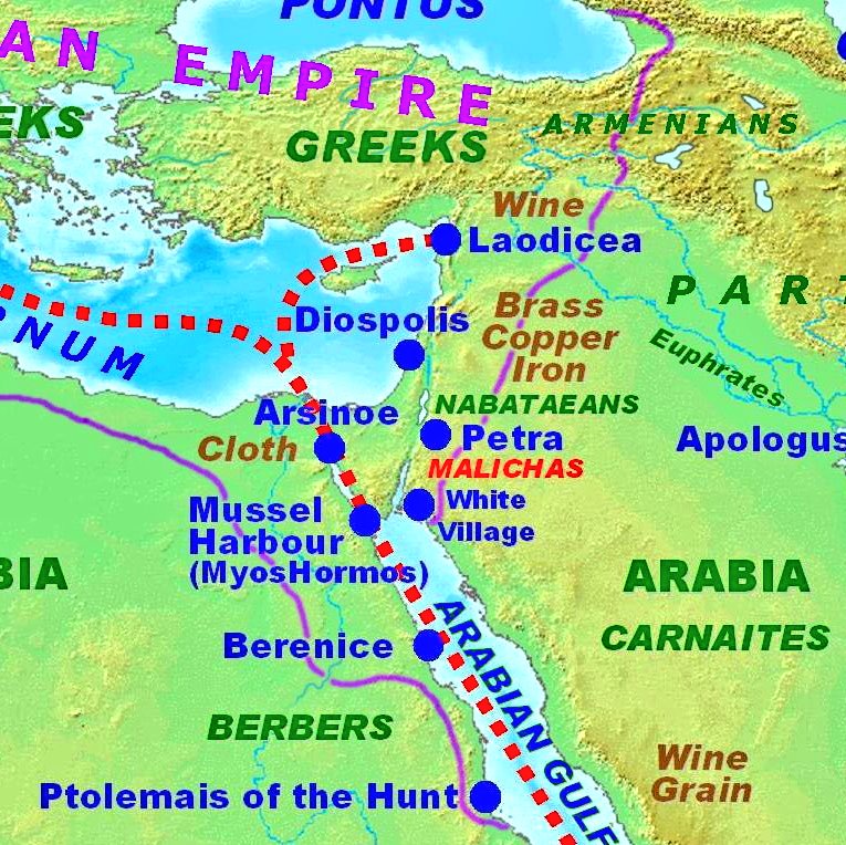 1/ Periplus 'Map of Erythreaen Sea' #Indian had sea-route trades upto ...