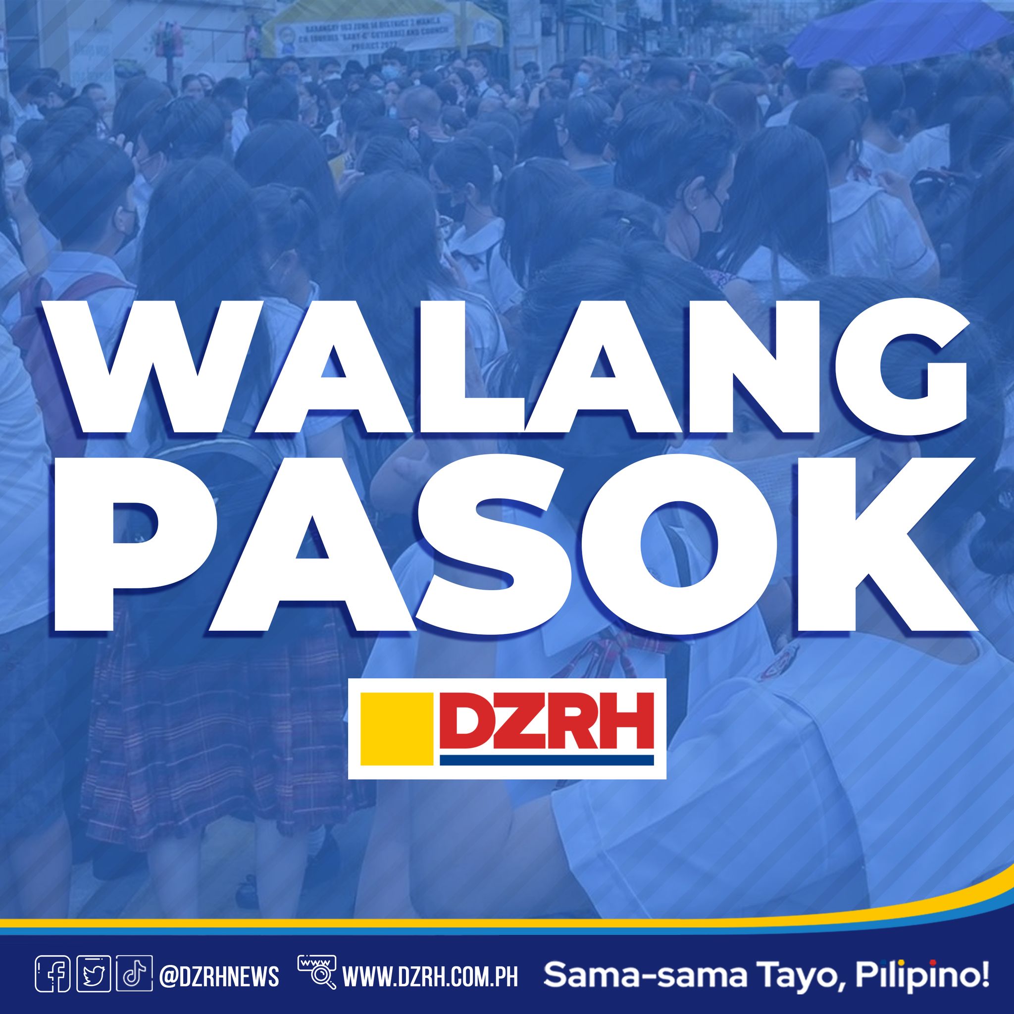 Walang Pasok! on Twitter: "#WalangPasok, all levels private at public •Las Piñas •Muntinlupa ...
