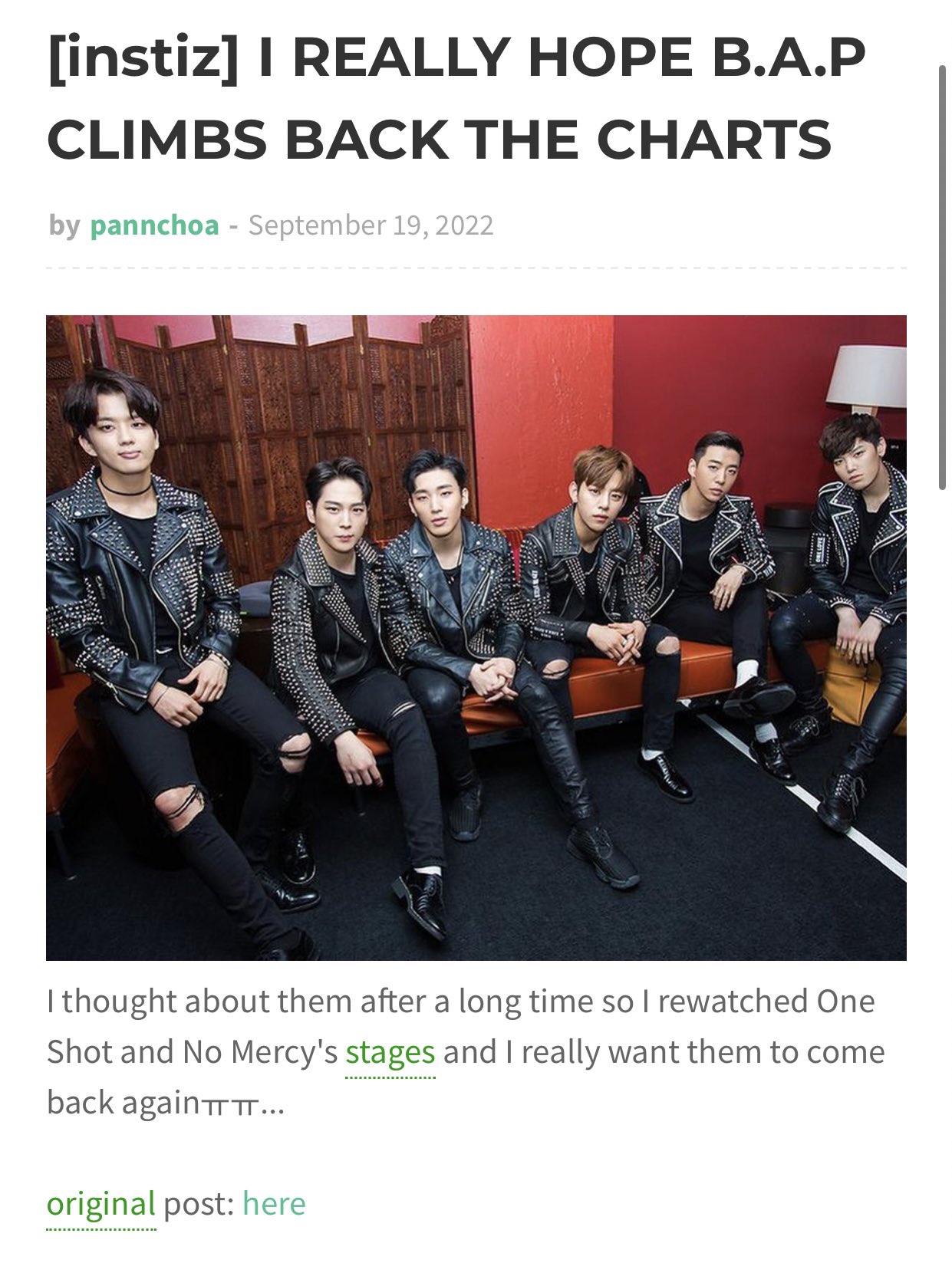 notpannchoa/notpannkpop/notnetizenbuzz on Twitter: "[ notpannchoa ] Knets want to see B.A.P ...