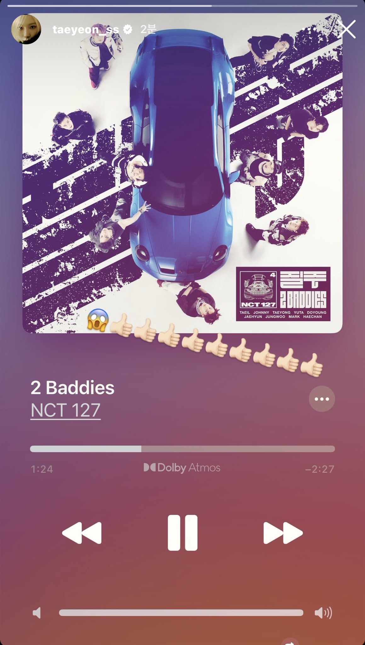 인스티즈(instiz) on Twitter: "[정보/소식] 태연 인스스 127 질주!! https://t.co/400bIuOeMu https://t.co ...