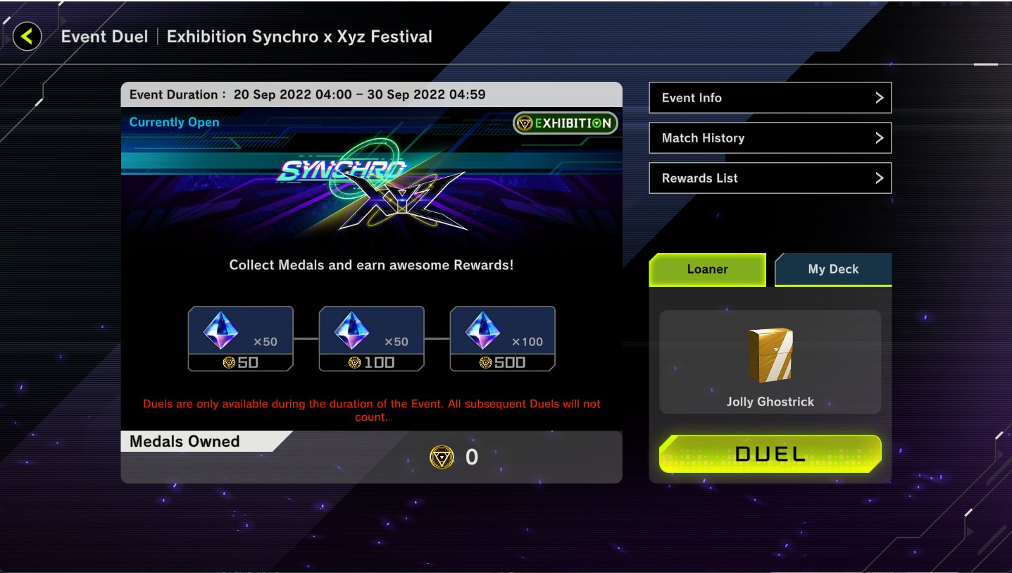 Yu-Gi-Oh! Master Duel Guide on Twitter: "And of course, the Synchro x Xyz Festival event is now ...