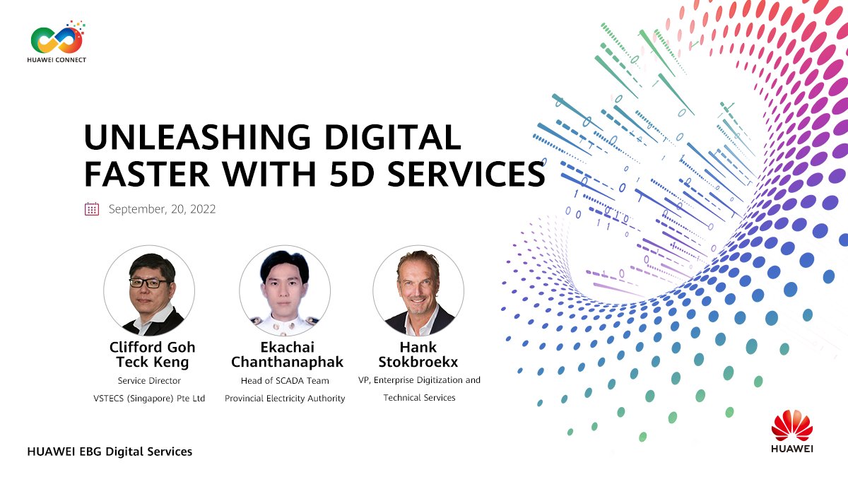 Huawei Enterprise on Twitter: "Our session "Unleashing Digital Faster with 5D Services" will ...