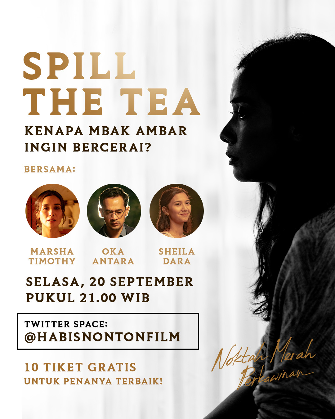 Habis Nonton Film on Twitter: "Malem ini, kita Spill The Tea lewat Space. Yang mau nanya ...