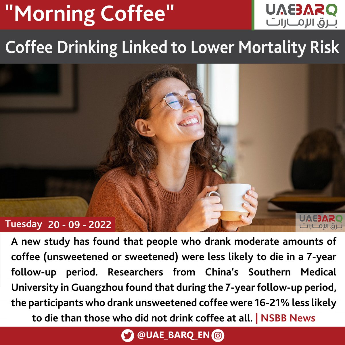 Uae Barq On Twitter Coffee Drinking Linked To Lower Mortality Risk