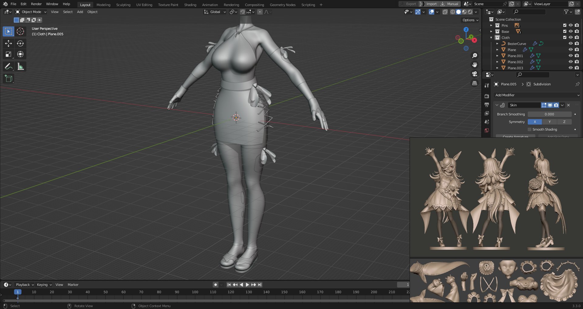 SokuRabbit on Twitter: "Model Creating From Scratch. Guess Who She is... WIP.. .😉 #b3d https://t ...