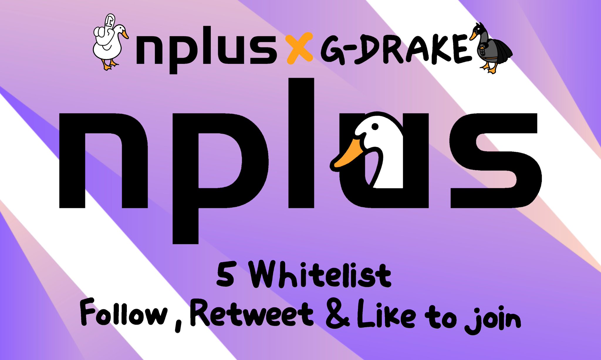 Nplus on Twitter: "🐣5 WL spots for @GDrakeNFT 🐥 1. Follow @GDrakeNFT & @NplusOfficial 2. Like ...