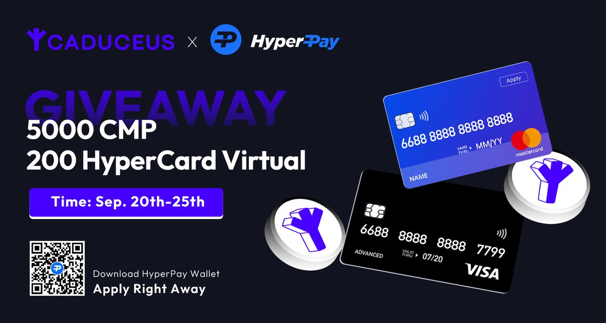 HyperPay on Twitter: "Join #HyperPay × @Caduceus_CMP #Giveaway🪞🎁 ⏰Time: Sep.20th-25th 🎁Prizes ...