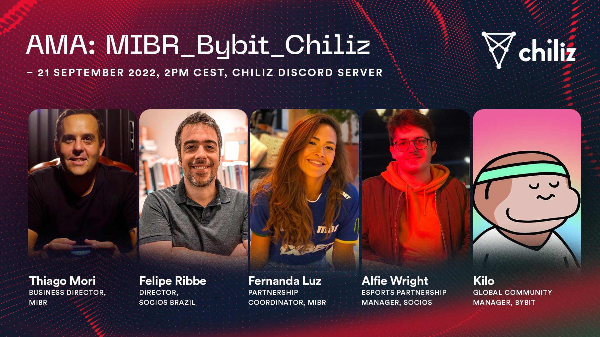 Bybit on Twitter: "RT @Chiliz: 𝐀𝐬𝐤 𝐌𝐞 𝐀𝐧𝐲𝐭𝐡𝐢𝐧𝐠: MIBR x Bybit x Chiliz 🎙️ Learn more about: 🎮 The ...