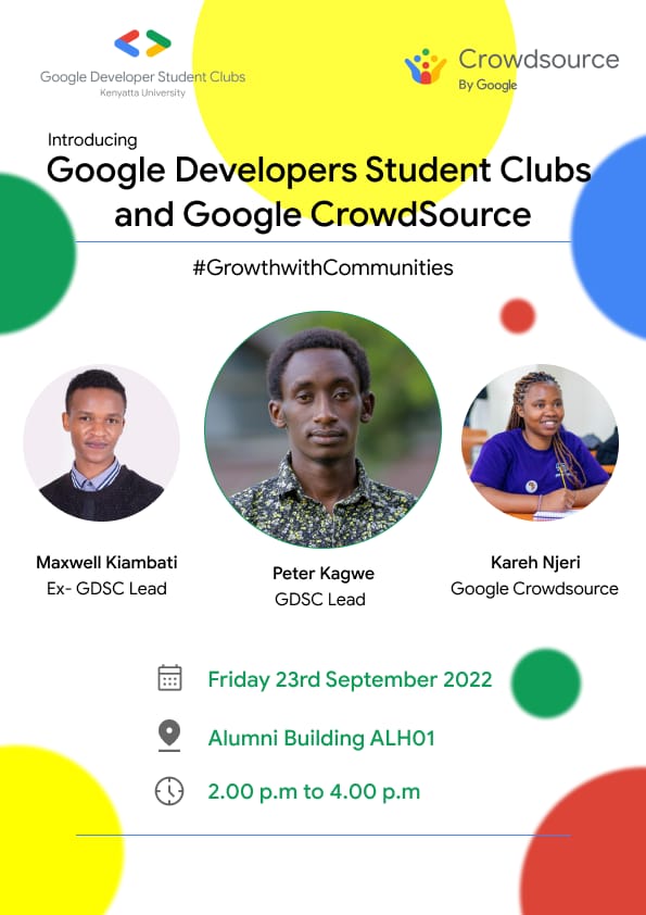 Alienate(she/her) on Twitter: "Join GDSC Kenyatta University in collaboration with CrowdSource ...
