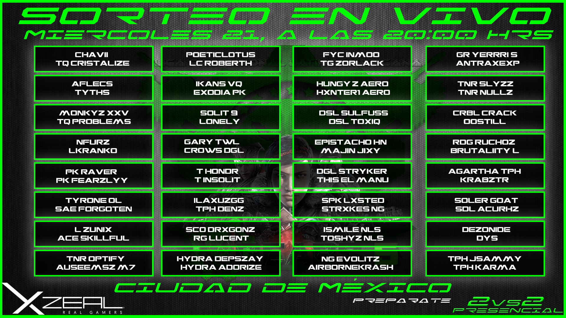 Deporte Digital 01 on Twitter: "LPL 2 VS 2 PRESENCIAL XZEAL NO TE PIERDAS EL SORTEO EN VIVO A ...