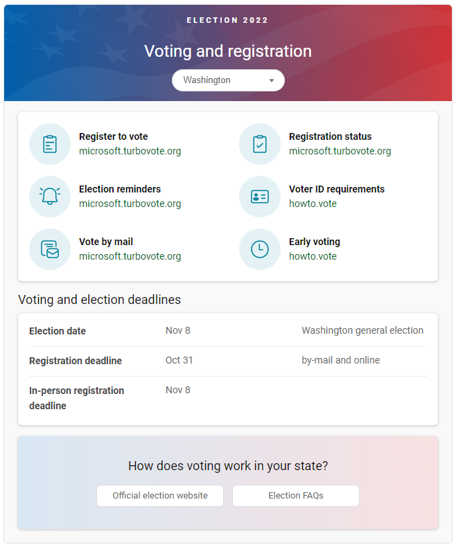Microsoft Bing Dev on Twitter: "🗳 Today is #NationalVoterRegistrationDay! Register to vote or ...