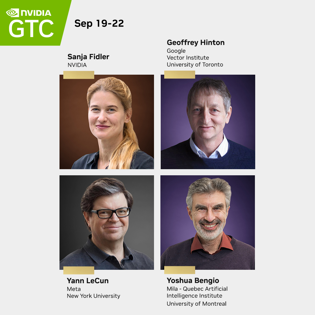 NVIDIA GTC on Twitter: "Don't miss the fireside chat with Turing Award Winners, live in 15 ...