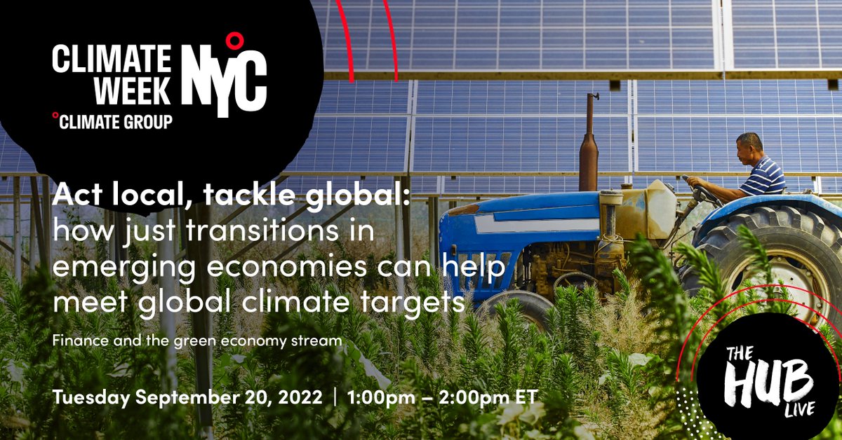 Climate Group on Twitter: "We are now moving to discuss how just transitions in emerging ...