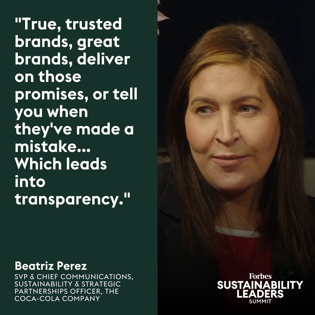 While there are concerns around "green washing," Coca-Cola's Beatriz ...