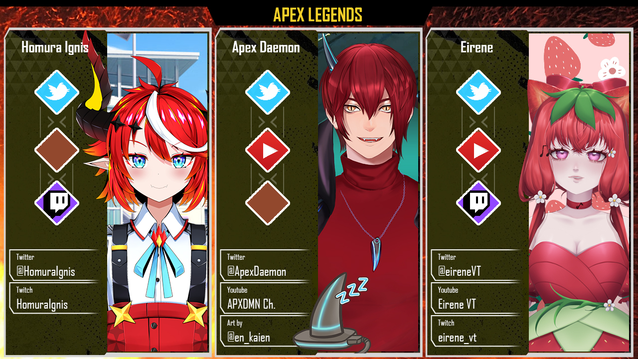 Apex Daemon ⛩ VTuber on Twitter: "Apex Legends with some new friends tonight 21st September, at ...