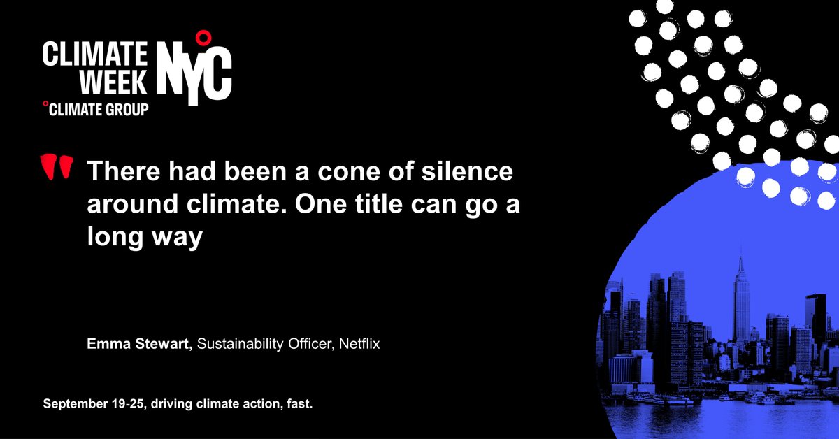 Climate Group on Twitter: "Emma Stewart, Sustainability Officer, @netflix comments on the ...