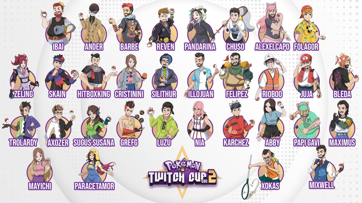 Pokémon Twitch Cup 2022 on Twitter: "🚨 ¡ROSTER COMPLETO de la #TwitchCup2022! Los 32 streamers ...