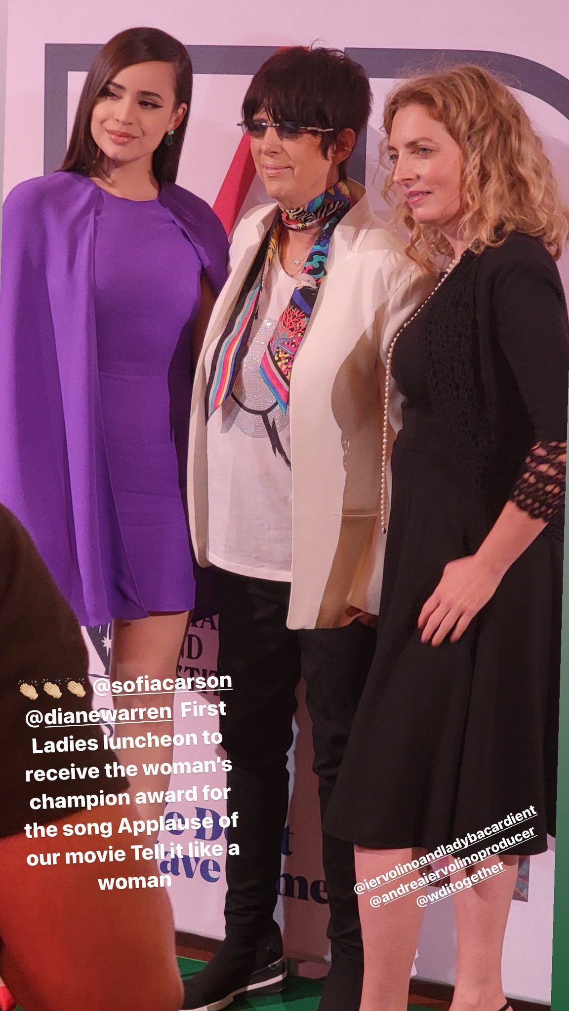 Sofia Carson Info on Twitter: "📸 Nova foto de Sofia Carson, Diane Warren e Chiara Tilesi durante ...