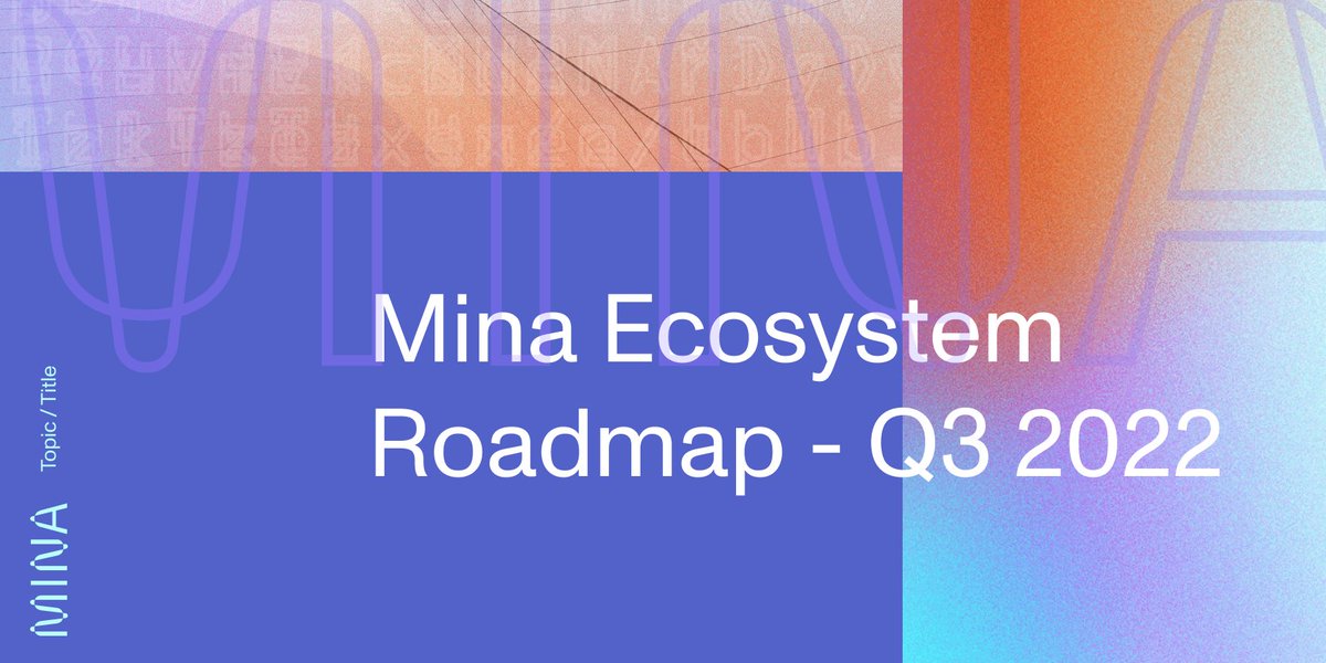 Mina Protocol 🪶 on Twitter: "Q3’s ecosystem roadmap with recent progress from the #MinaCommunity ...