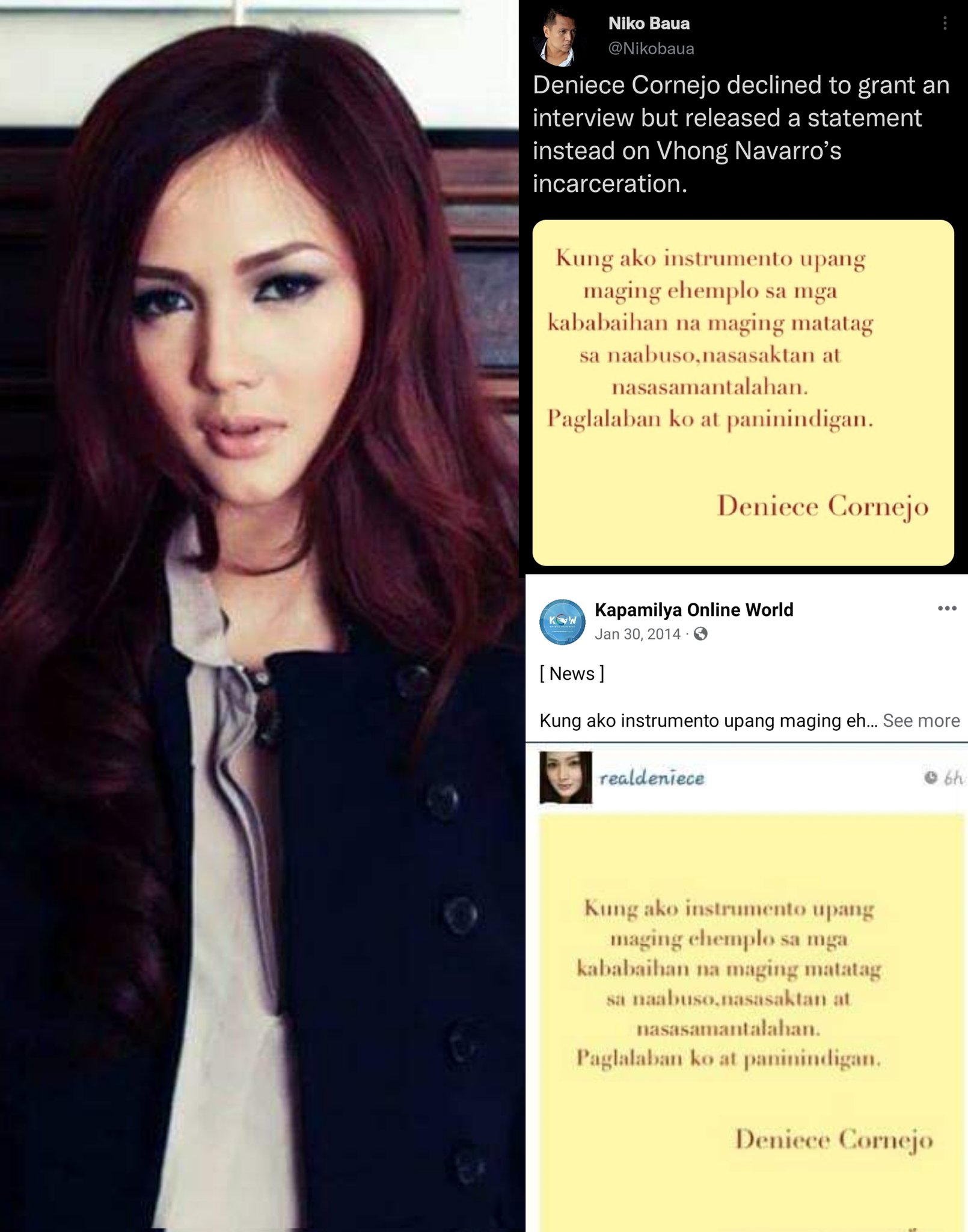 Kapamilya Online World on Twitter: "READ: Hiningian ng media ng interview at reaksyon si Deniece ...