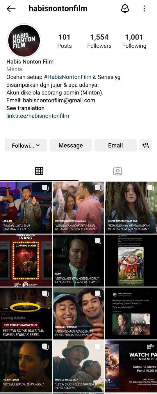 Habis Nonton Film on Twitter: "Jangan lupa juga mampir ke Instagram-nya minton! Beberapa waktu ...