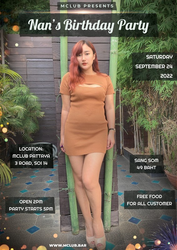 MCLUB Pattaya on Twitter: "Saturday the 24th September 2022 we celebrate Nan's birthday at the ...