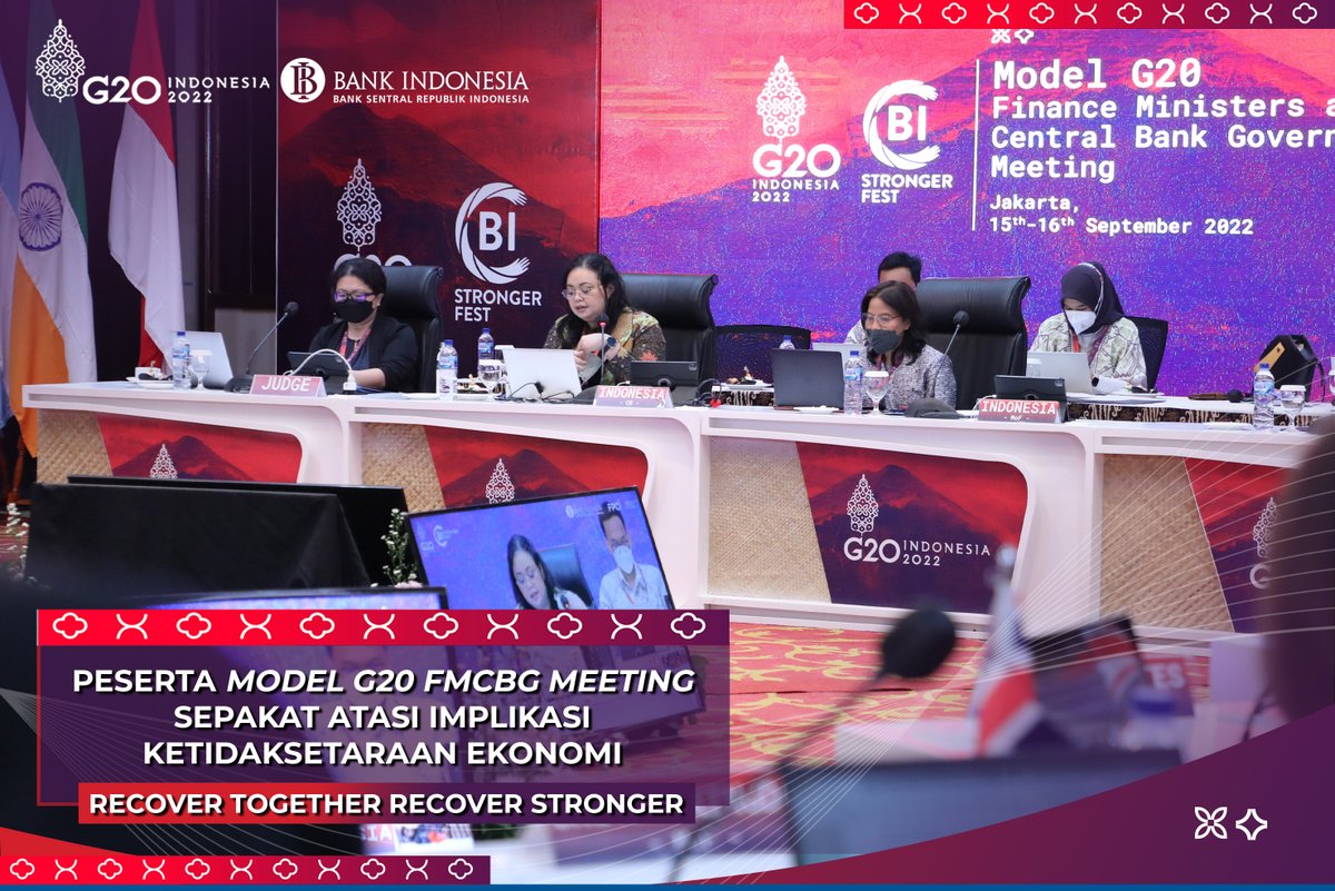 Bank Indonesia on Twitter: "#SobatRupiah, sebagaimana pd FMCBG sesungguhnya, peserta 'Model G20 ...