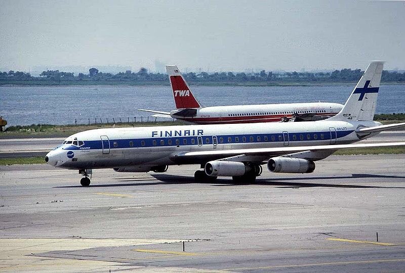 Planes…..and classics on Twitter: "A Finnair DC-8-62 seen here in this photo at New York JFK in ...