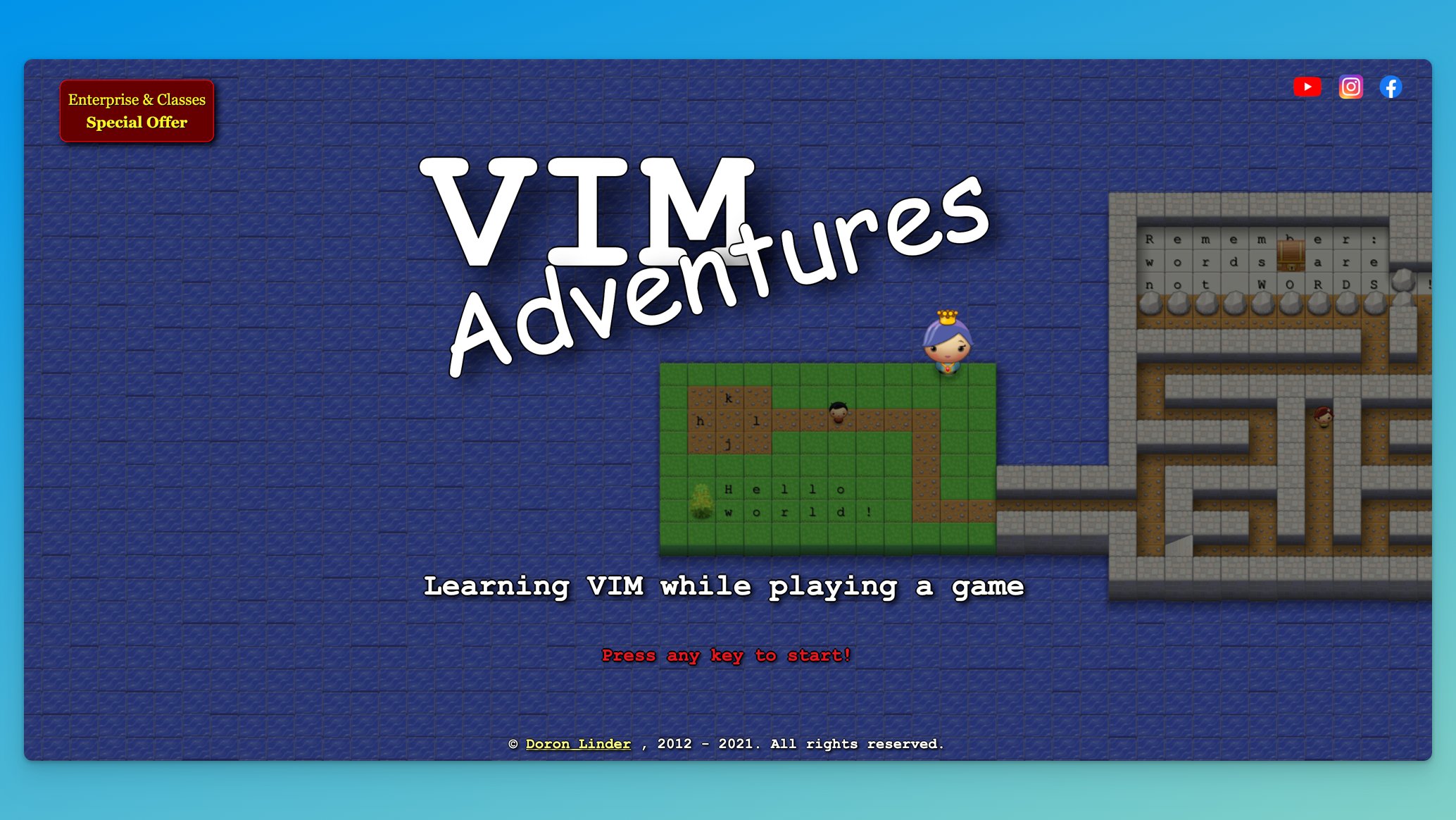 Miguel Ángel Durán on Twitter: "⁙ VIM ADVENTURES ⁙ Con este juego vas a poder de salir de VIM ...