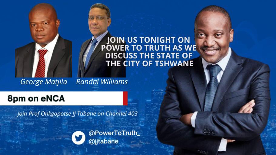 Mayor Randall Williams on Twitter: "Tonight in my capacity as Tshwane mayor, I’ll be on # ...