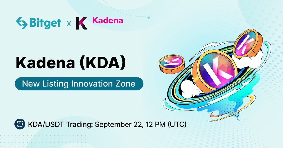 Bitget on Twitter: "#Bitget lists $KDA @kadena_io in the #InnovationZone! 📅Trading Time - Sep 22 ...