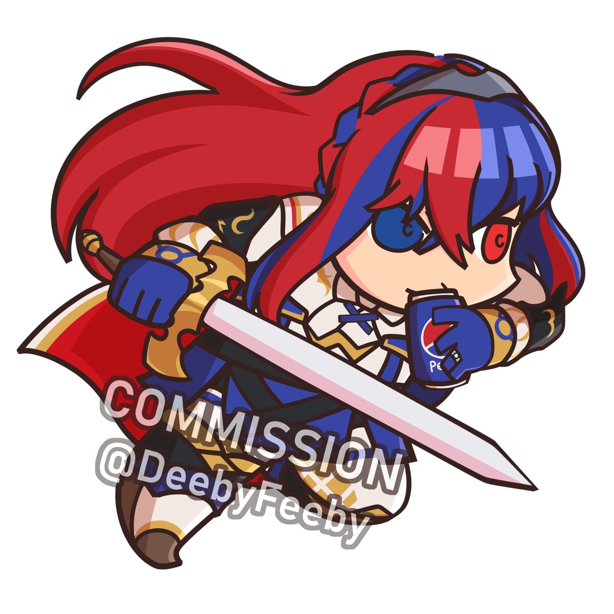 「Alear drinking Pepsi for 」|Phoebeのイラスト