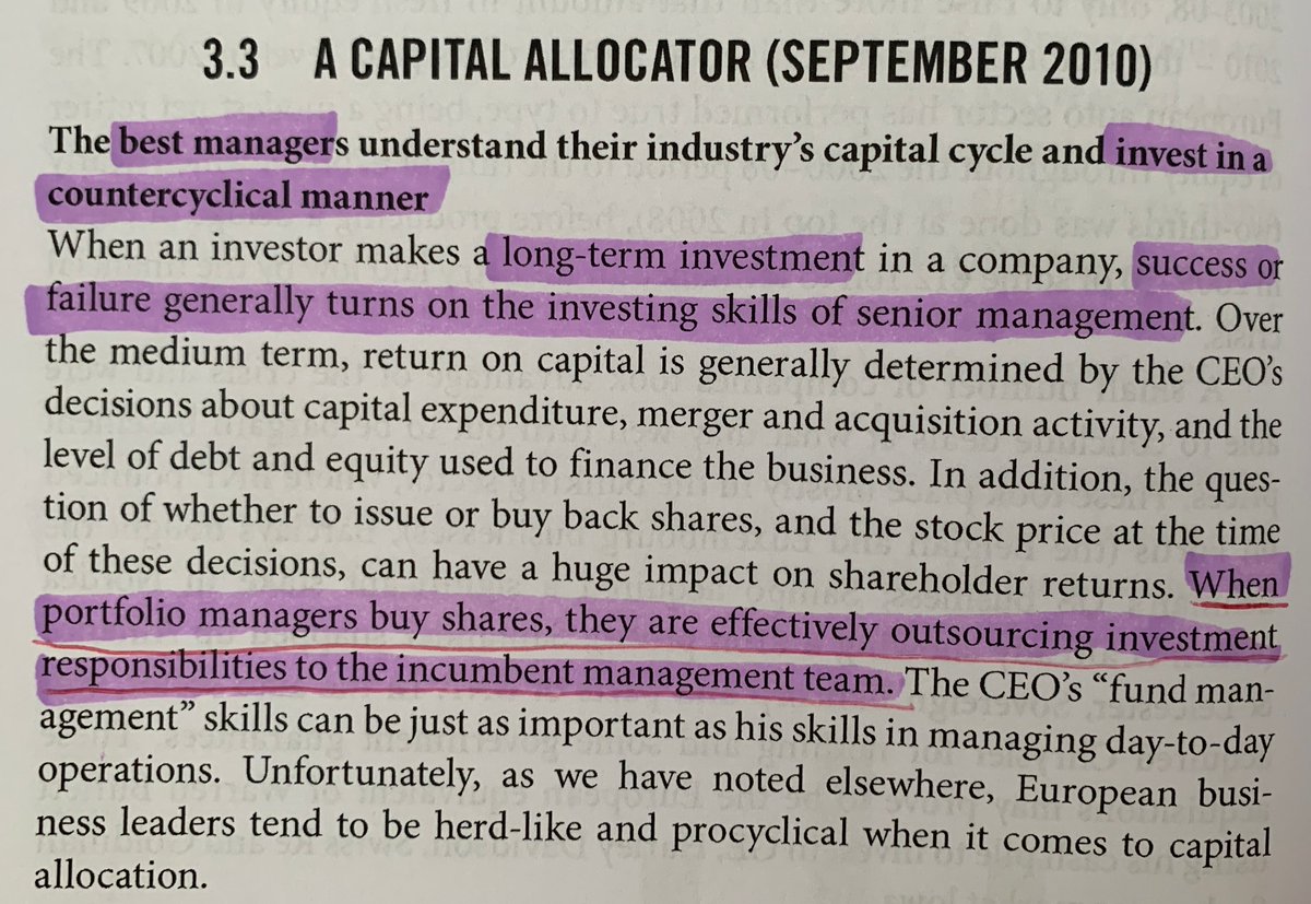 1/ Third thread on the book "Capital returns". It's an important topic ...