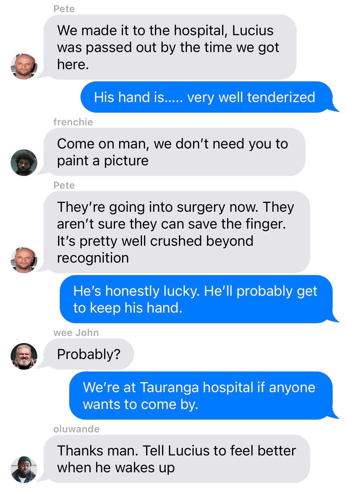 Wee Jane 🐏Sheepwrecked SMAU📌 on Twitter: "325. Texts between the crew, Roach is blue https://t ...