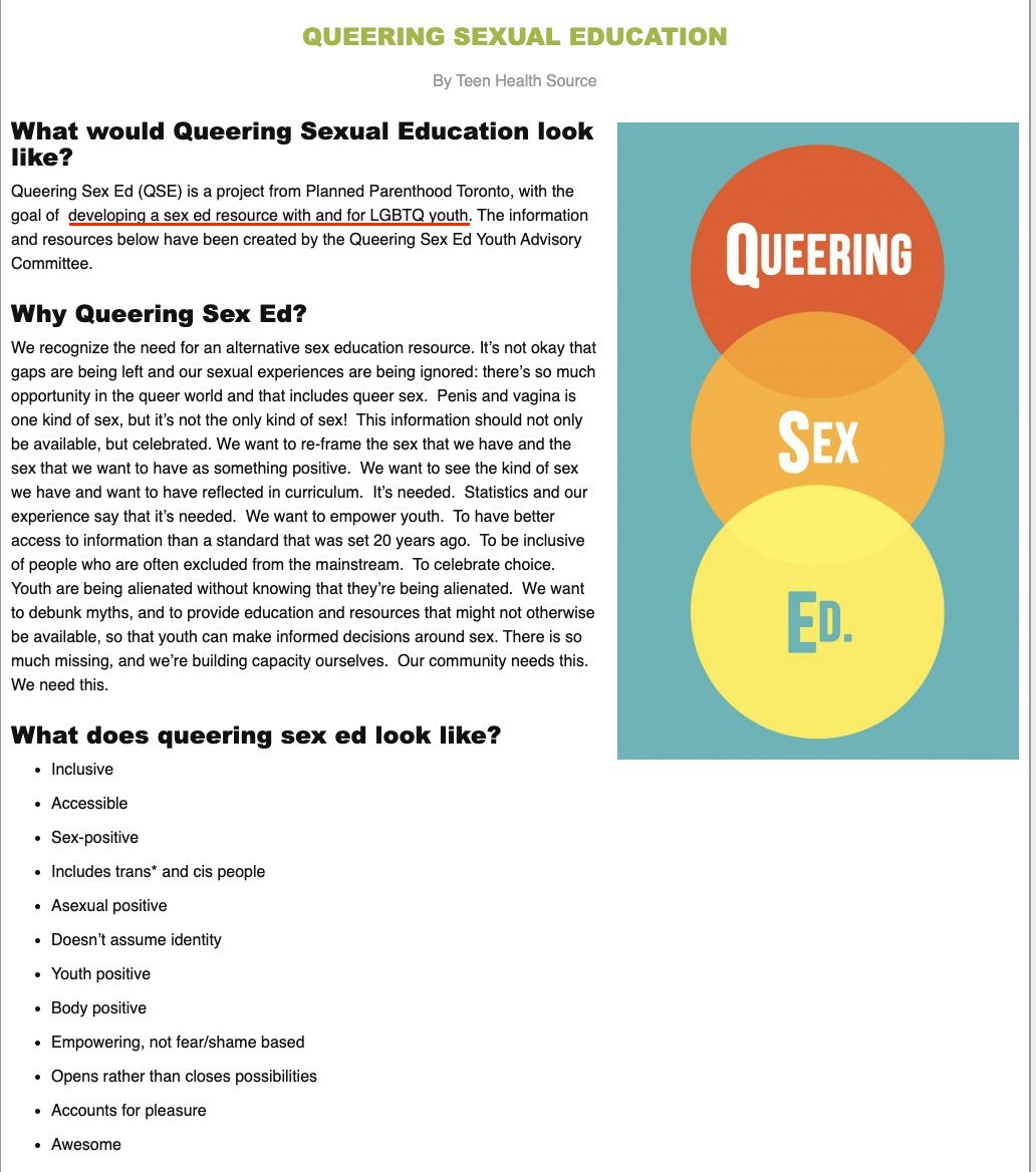 Christopher F. Rufo ⚔️ on Twitter: "Yes, the "Queering Sex Ed" program, which includes graphic ...