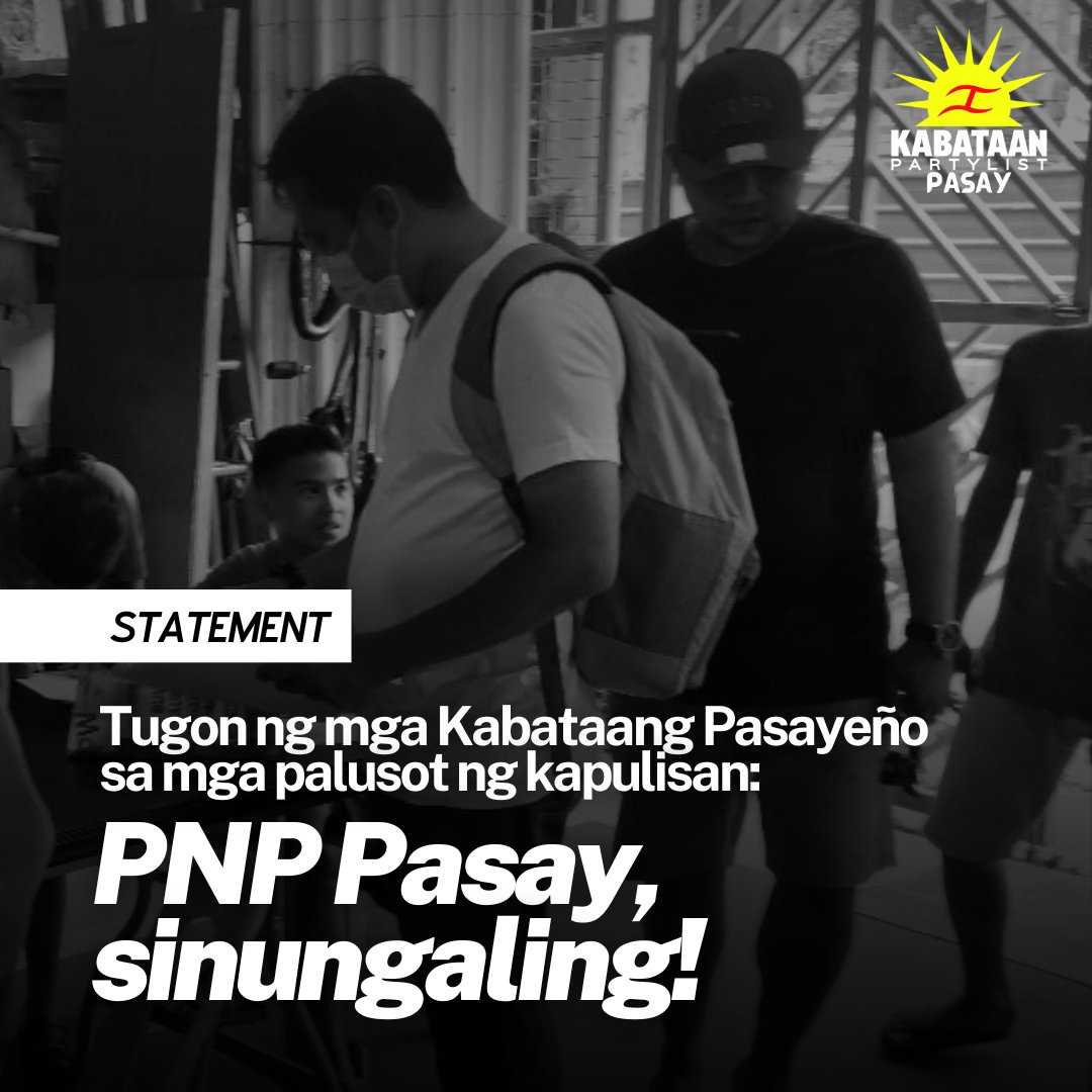 Kabataan Partylist Pasay on Twitter: ""Oo, totoong nagsinungaling ang PNP!" Kanina ay natanggap ...