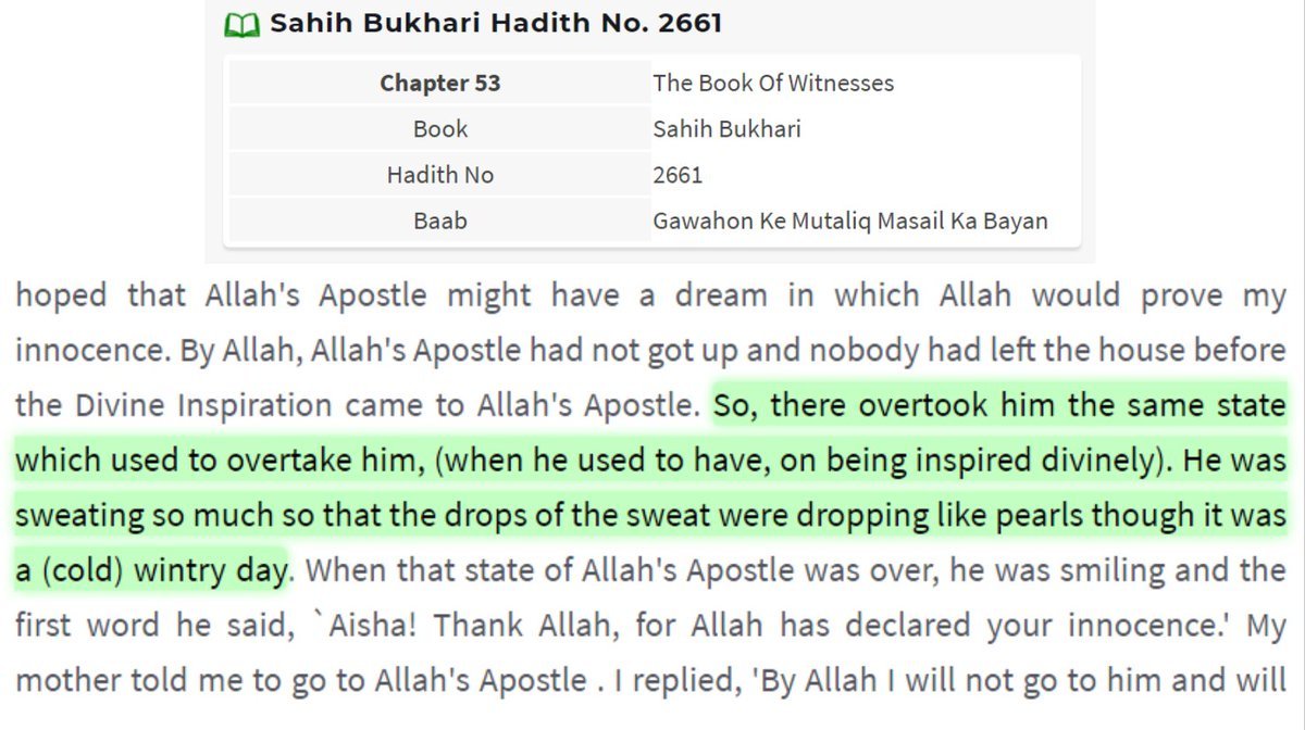 [Thread] How the companions witnessed the descent of the revelation on ...