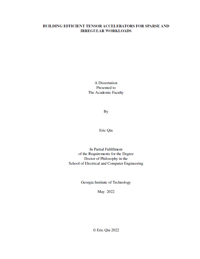 OGAWA, Tadashi on Twitter: "=> "Building Efficient Tensor Accelerators for Sparse and Irregular ...