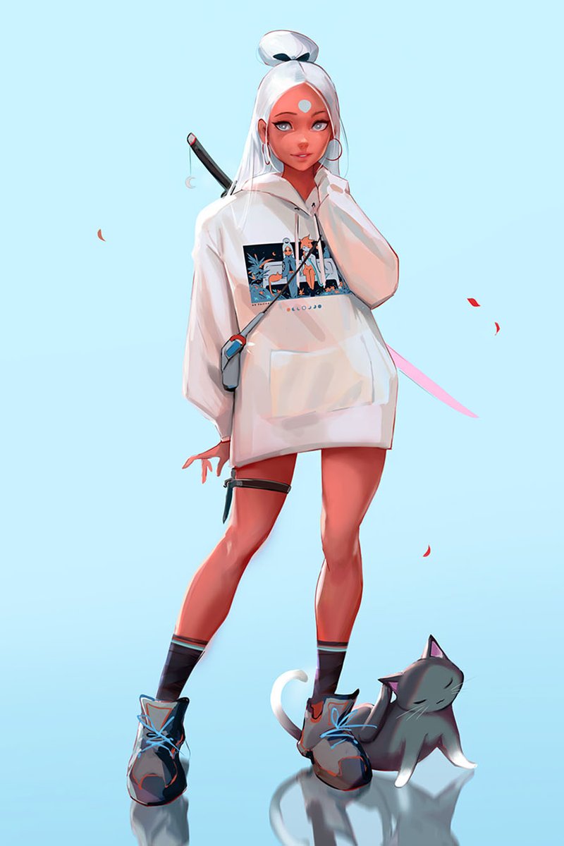「N I M A in her new hoodie! 」|RossDraws のイラスト
