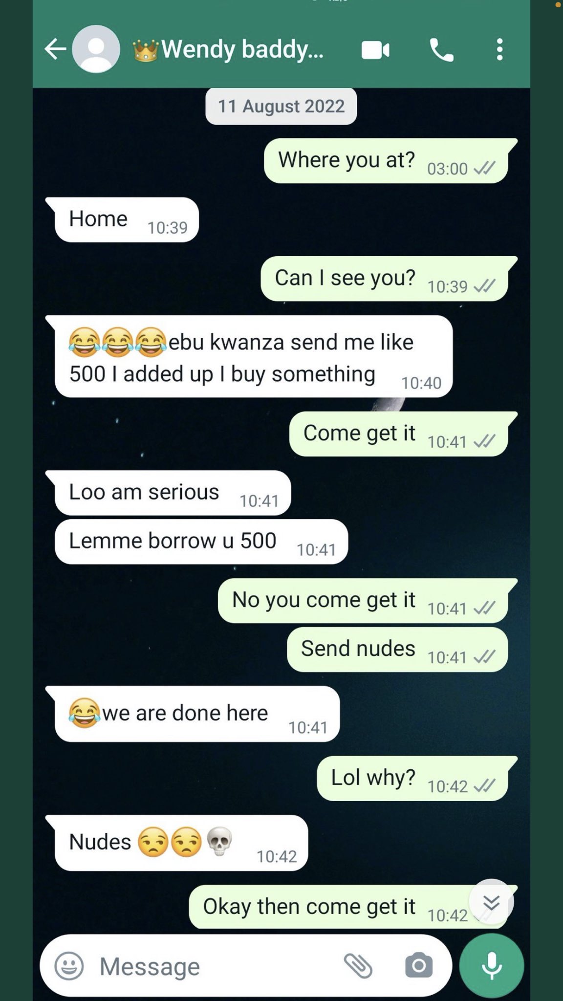 Moha on Twitter: "@lil_misswendy nimeget 500.😋 https://t.co/Z9sQZLwJ9q" / Twitter