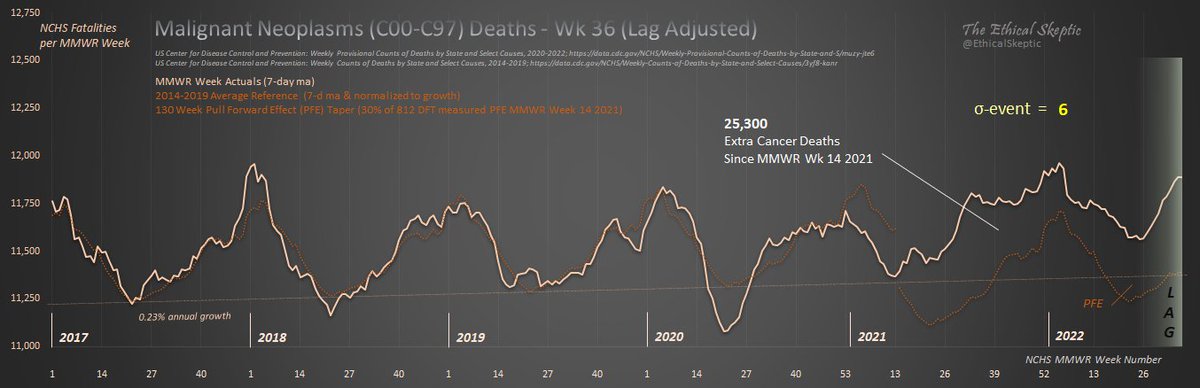 This latest MMWR Week 36 update shows that cancer deaths arrive on ...