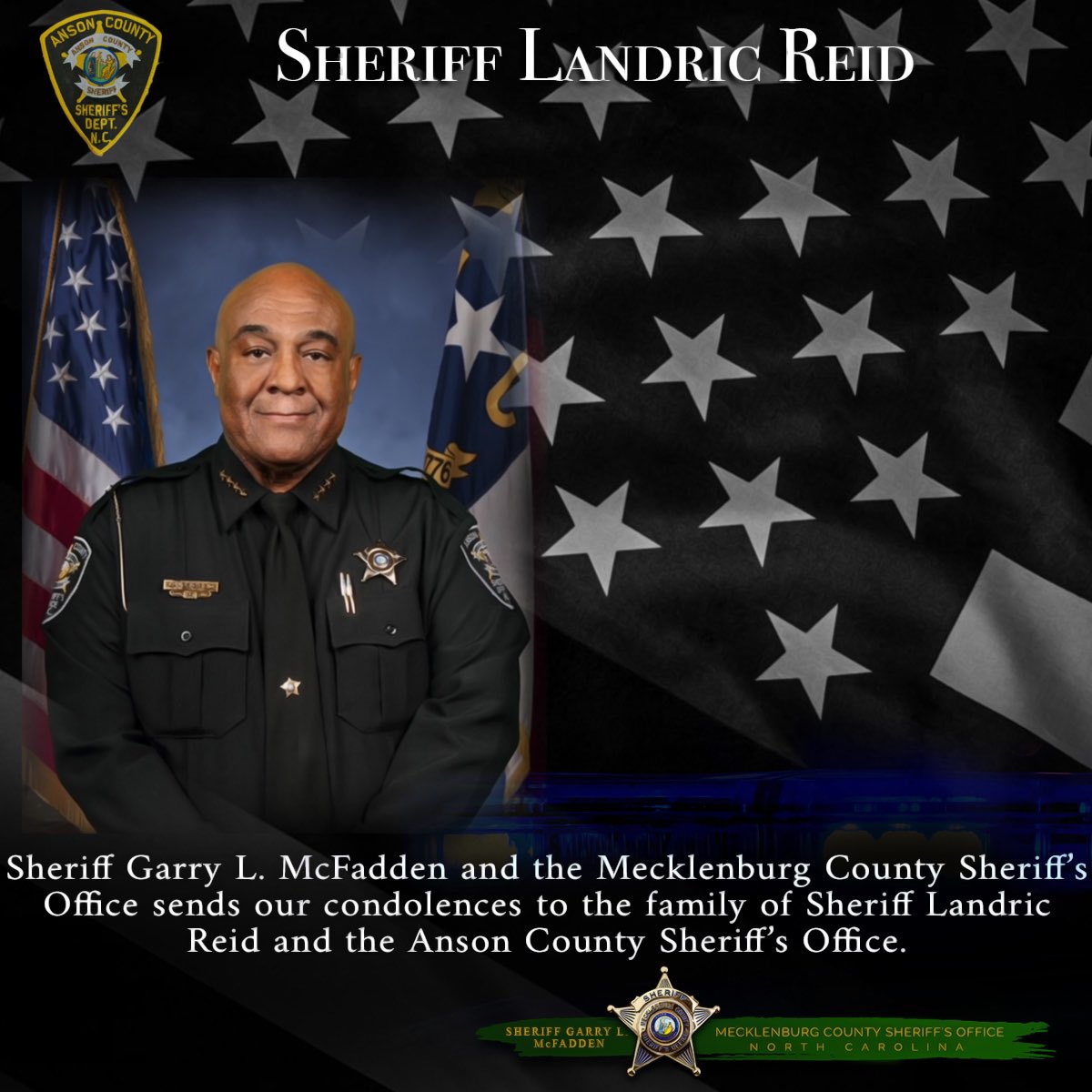 Meck Sheriff on Twitter: "Please send your thoughts and prayers to the family of Sheriff Landric ...