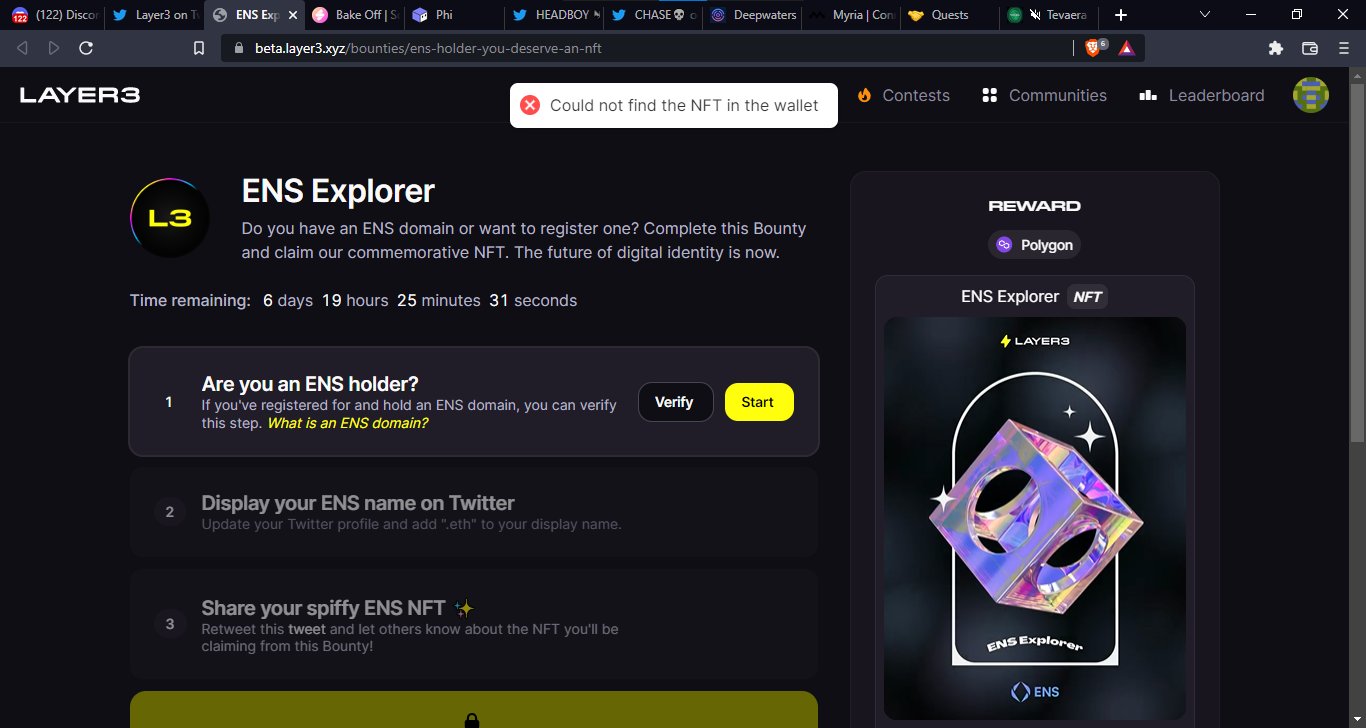 Slim on Twitter: "@layer3xyz i keep getting same error message @layer3xyz or anyone pls https ...