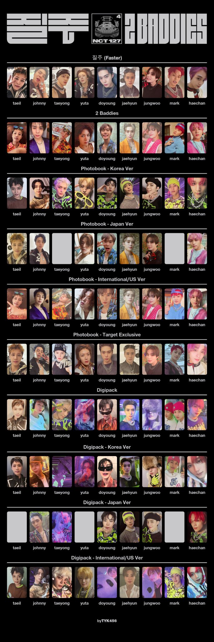 t 🤍 on Twitter: "NCT 127 - 질주 (2 Baddies) photocard pc template (+taeil doyoung jaehyun ...