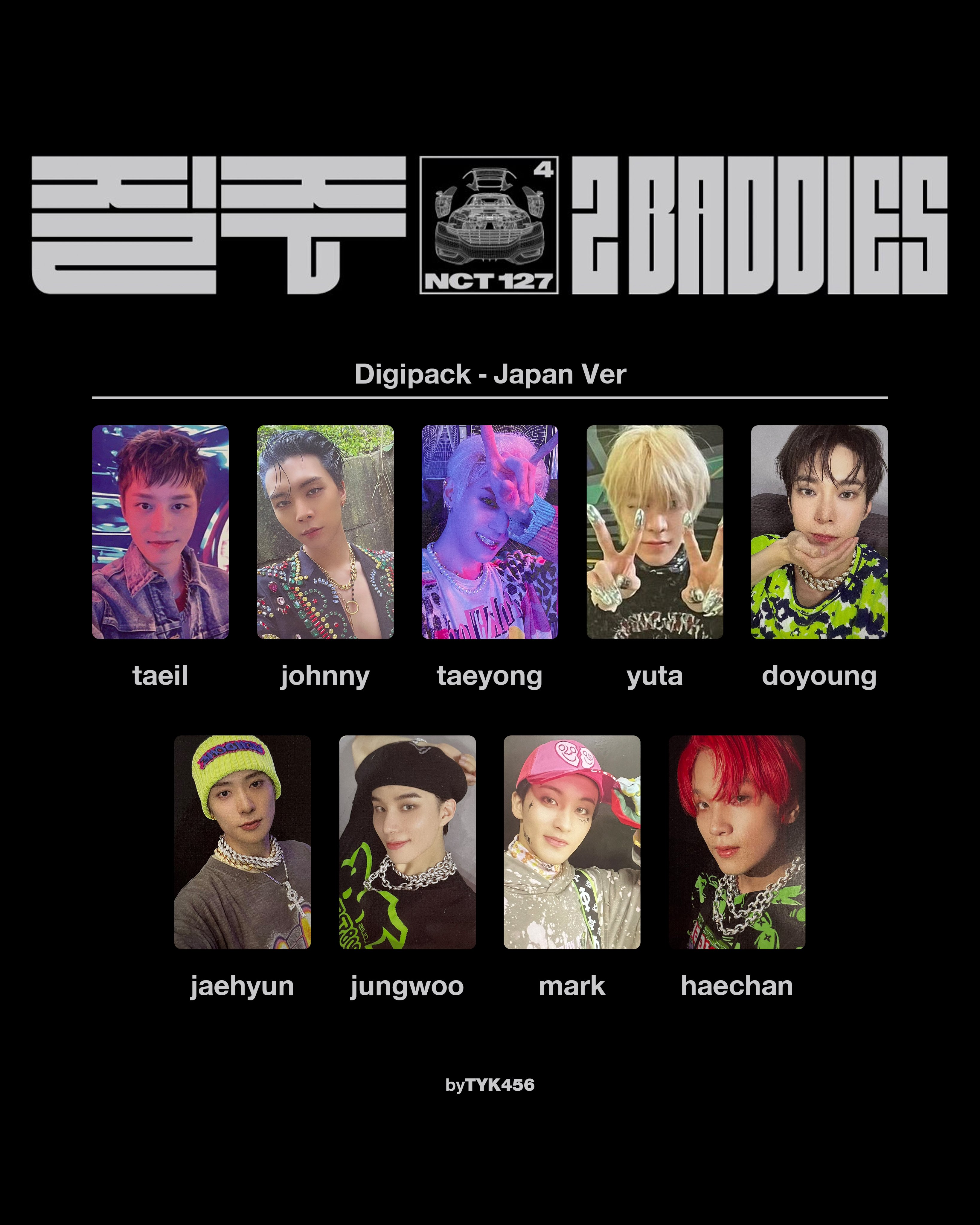 t 🤍 on Twitter: "NCT 127 - 질주 (2 Baddies) photocard pc template (+yuta digipack japanese special ...
