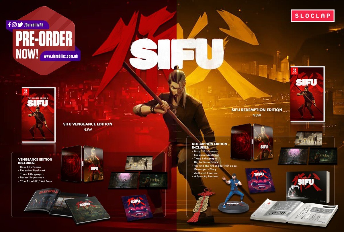 DataBlitz on Twitter: "THE PATH OF VENGEANCE. Pre-orders for Sifu - NSW (Redemption Edition ...